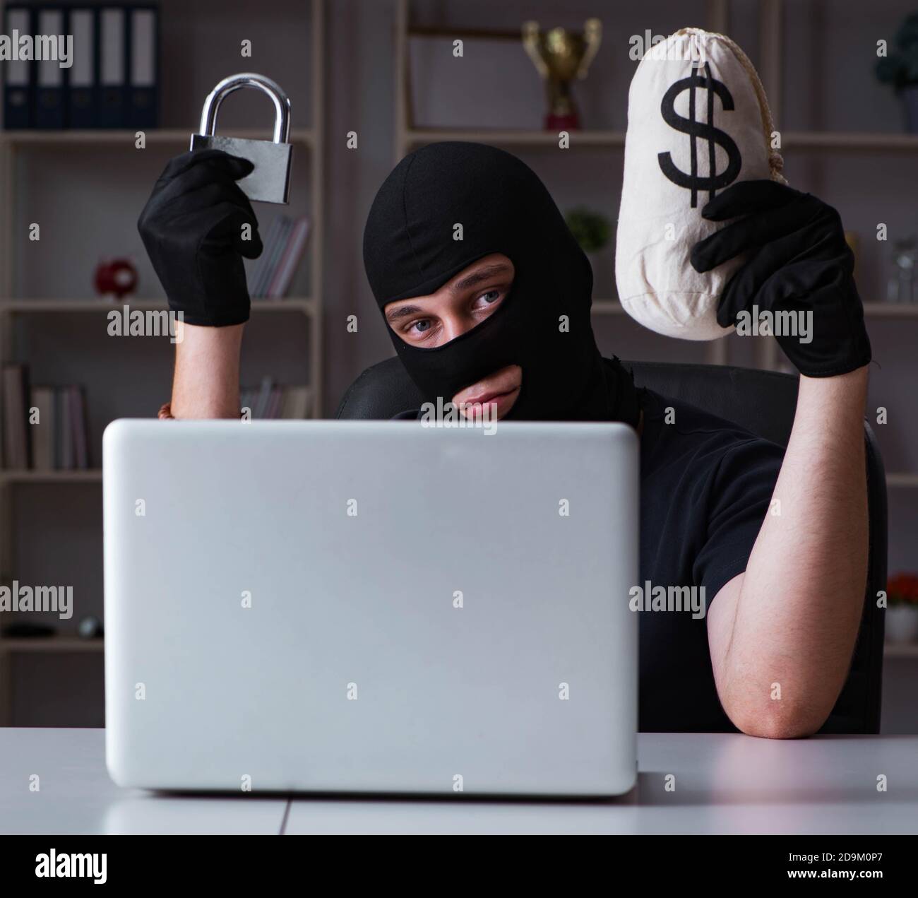 The hacker hacking computer late at night Stock Photo - Alamy