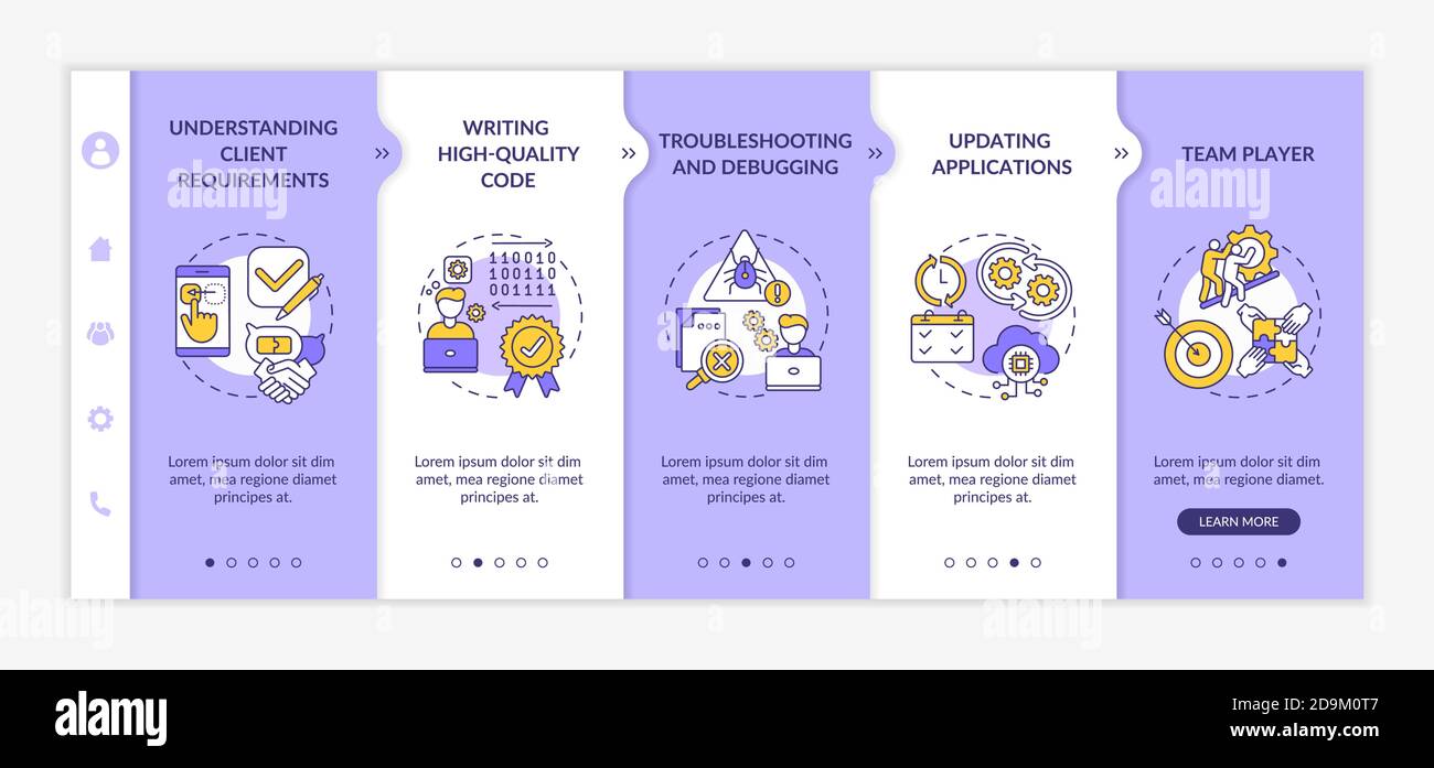 App developer skills onboarding vector template Stock Vector Image & Art - Alamy