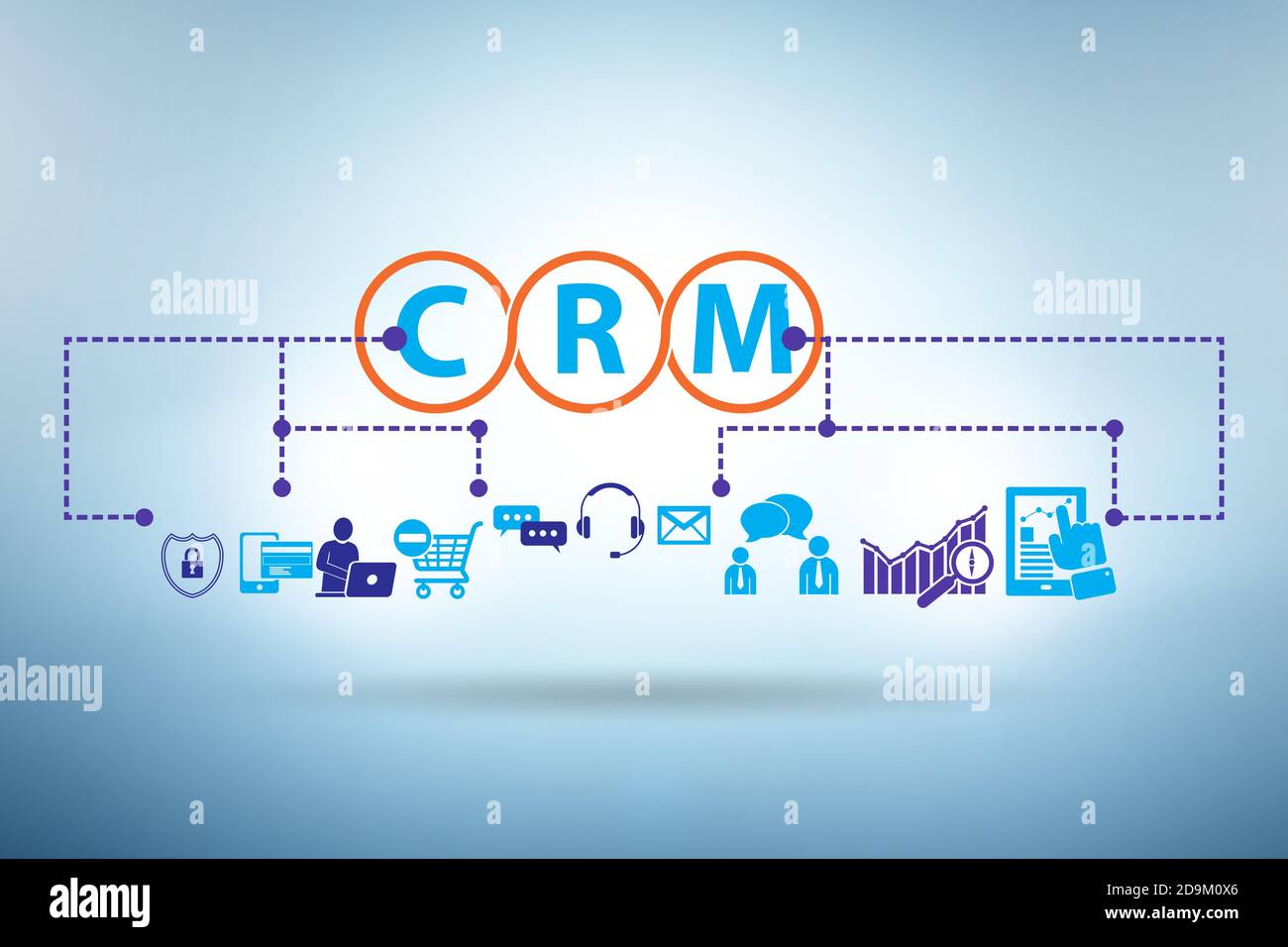 Customer Relationship Management -CRM concept illustration Stock Photo ...