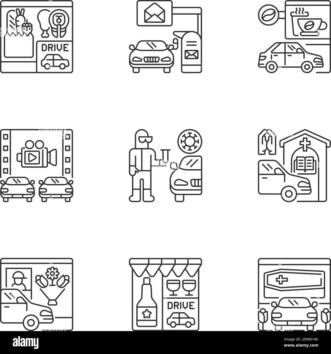 Drive thru Black and White Stock Photos & Images - Alamy