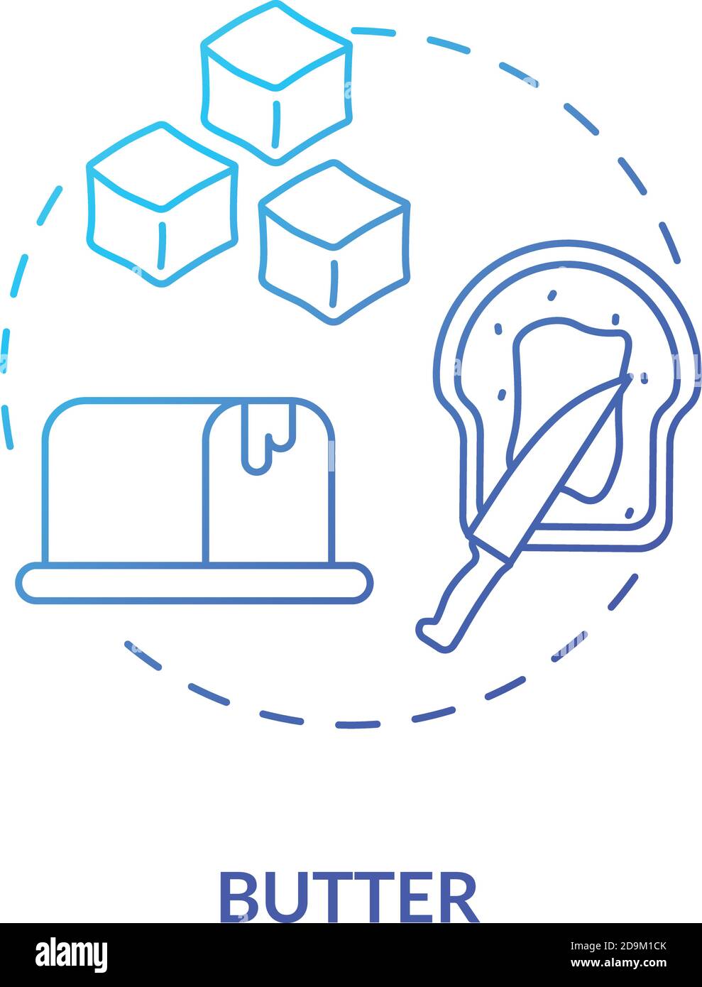 Butter blue gradient concept icon Stock Vector Image & Art - Alamy