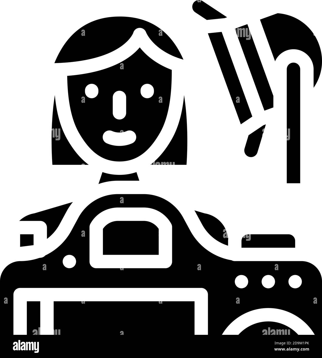 photographer woman job glyph icon vector illustration Stock Vector ...
