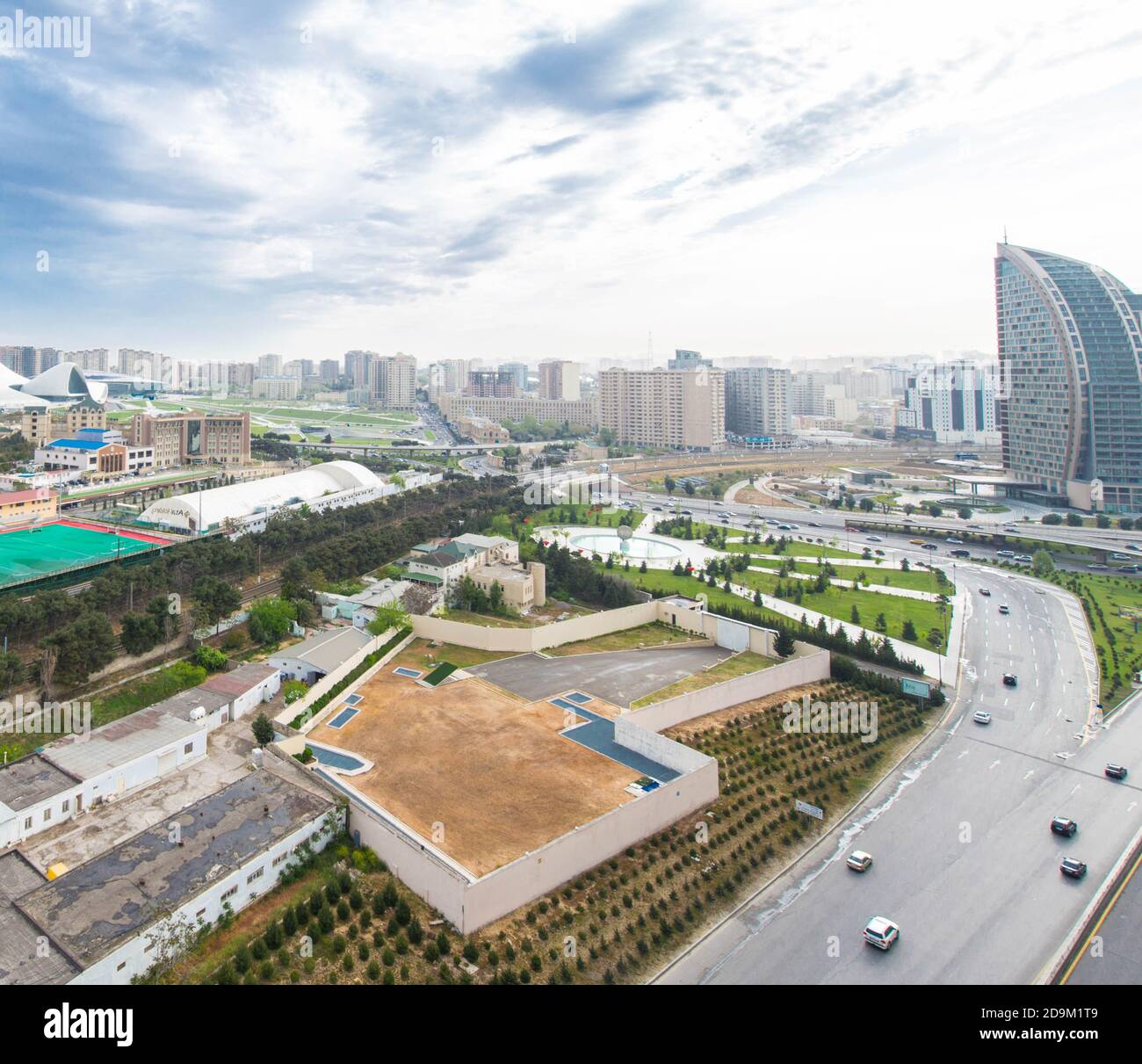 The view of baku azerbaijan from building top Stock Photo - Alamy
