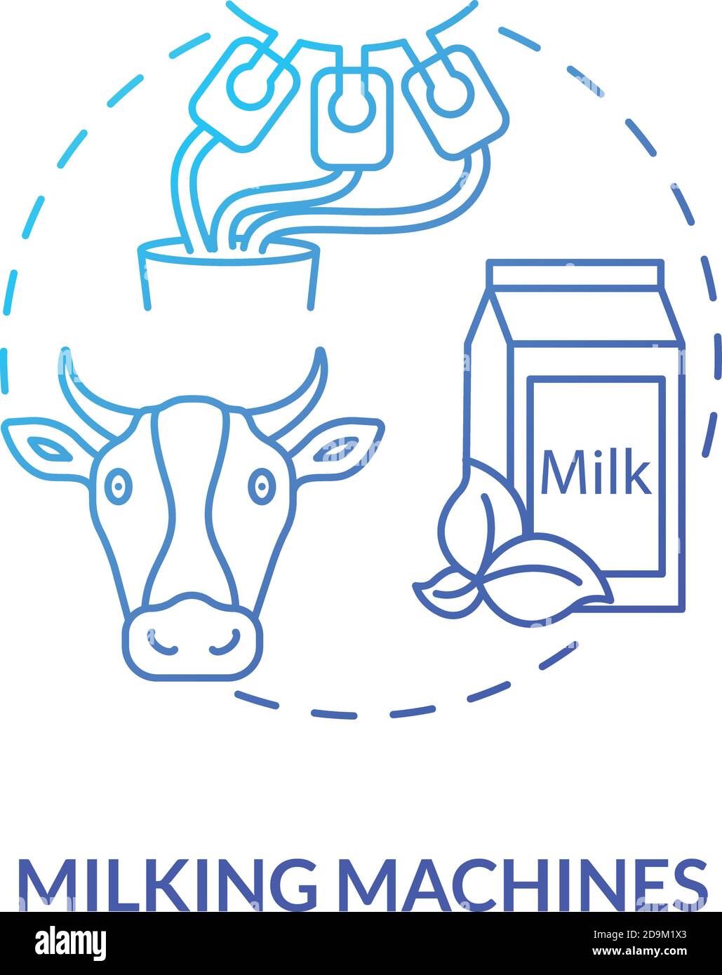 Milking machines Stock Vector Images - Alamy