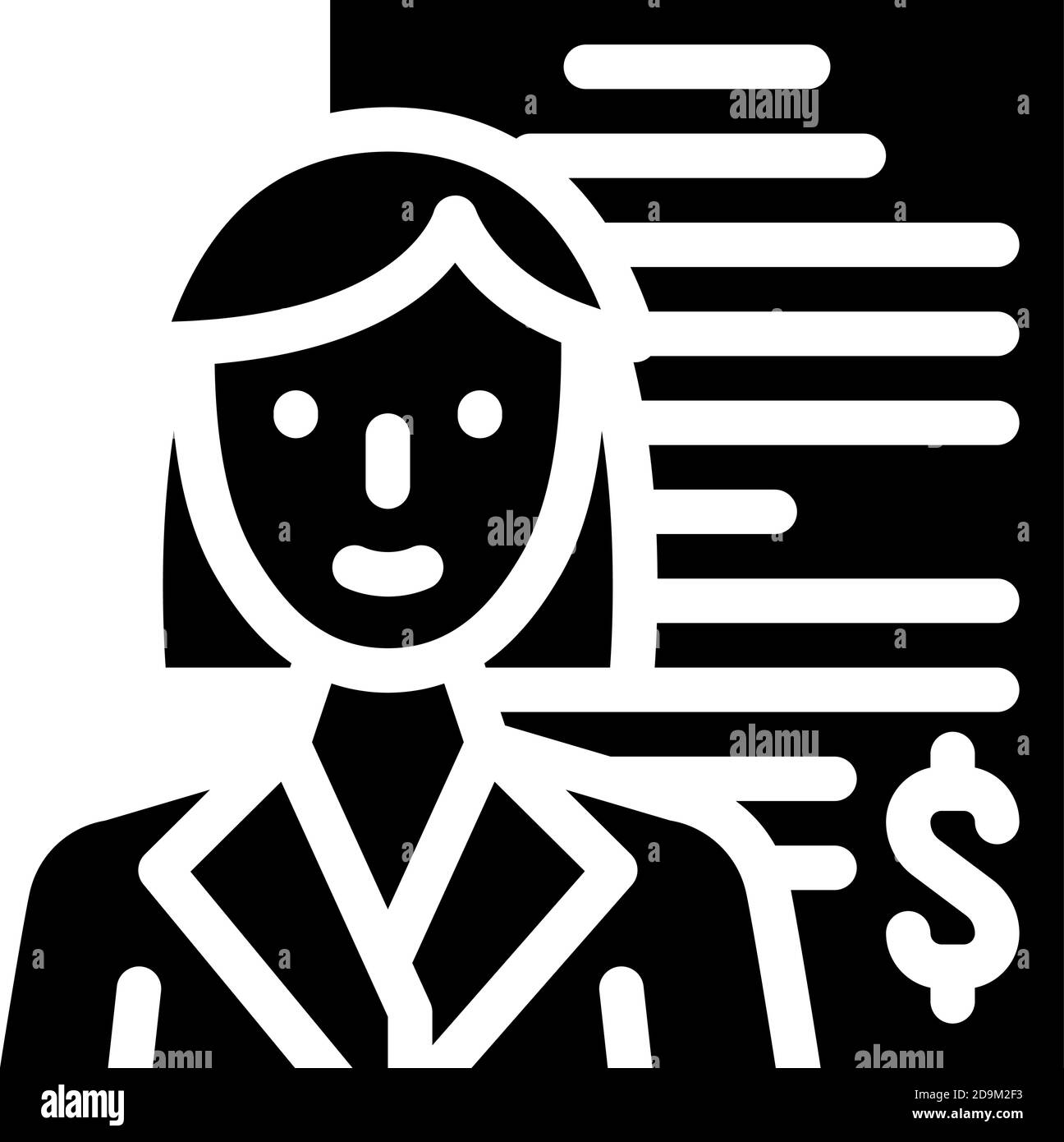 Accountant woman job icon Cut Out Stock Images & Pictures - Alamy