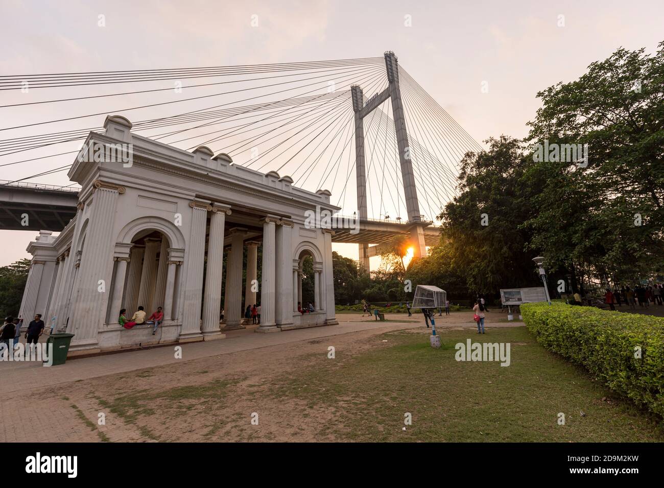 View of the famous Princep Ghat church against the backdrop of the ...
