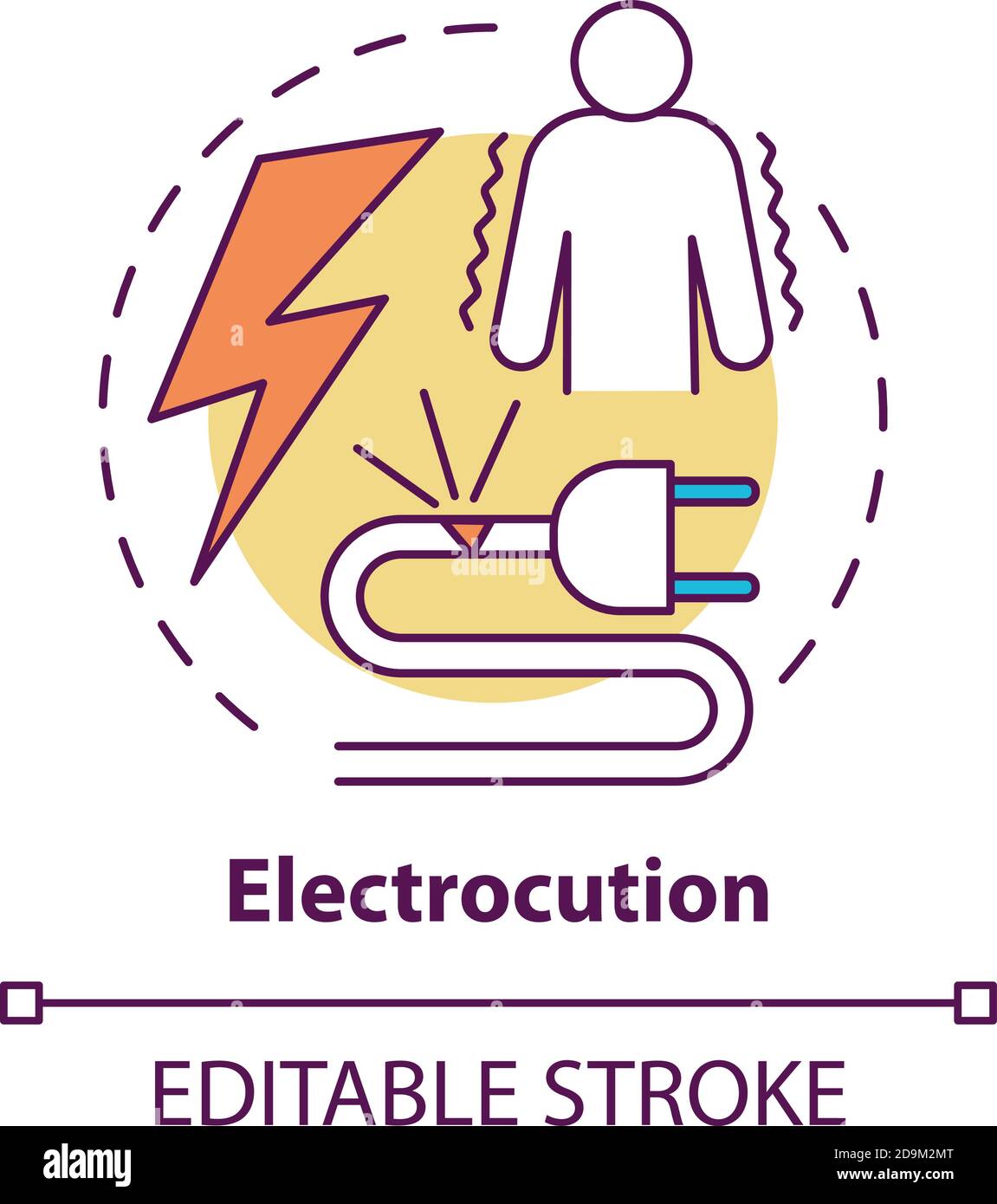 Electrocution concept icon Stock Vector Image & Art - Alamy