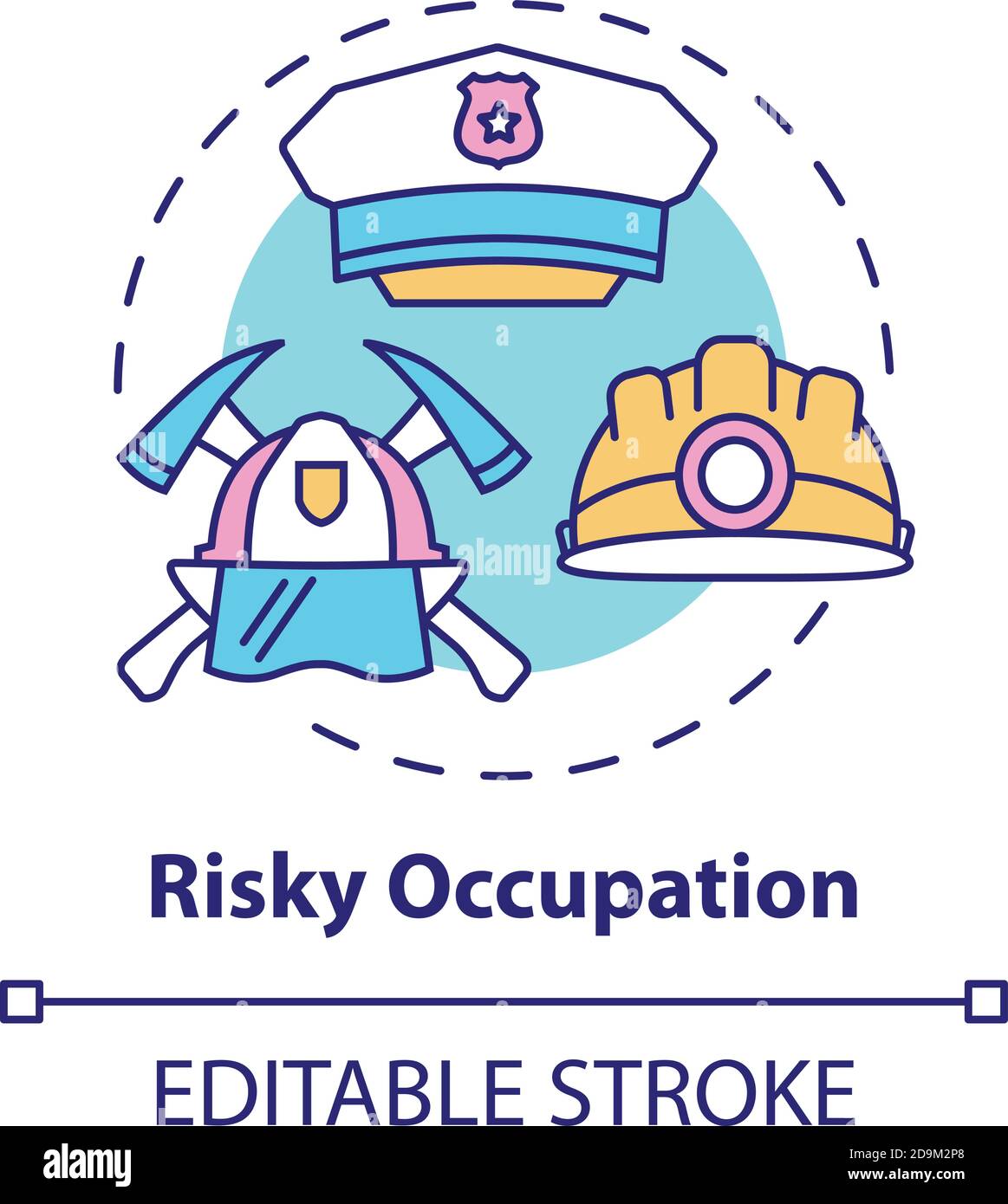 Risky occupation concept icon Stock Vector Image & Art - Alamy