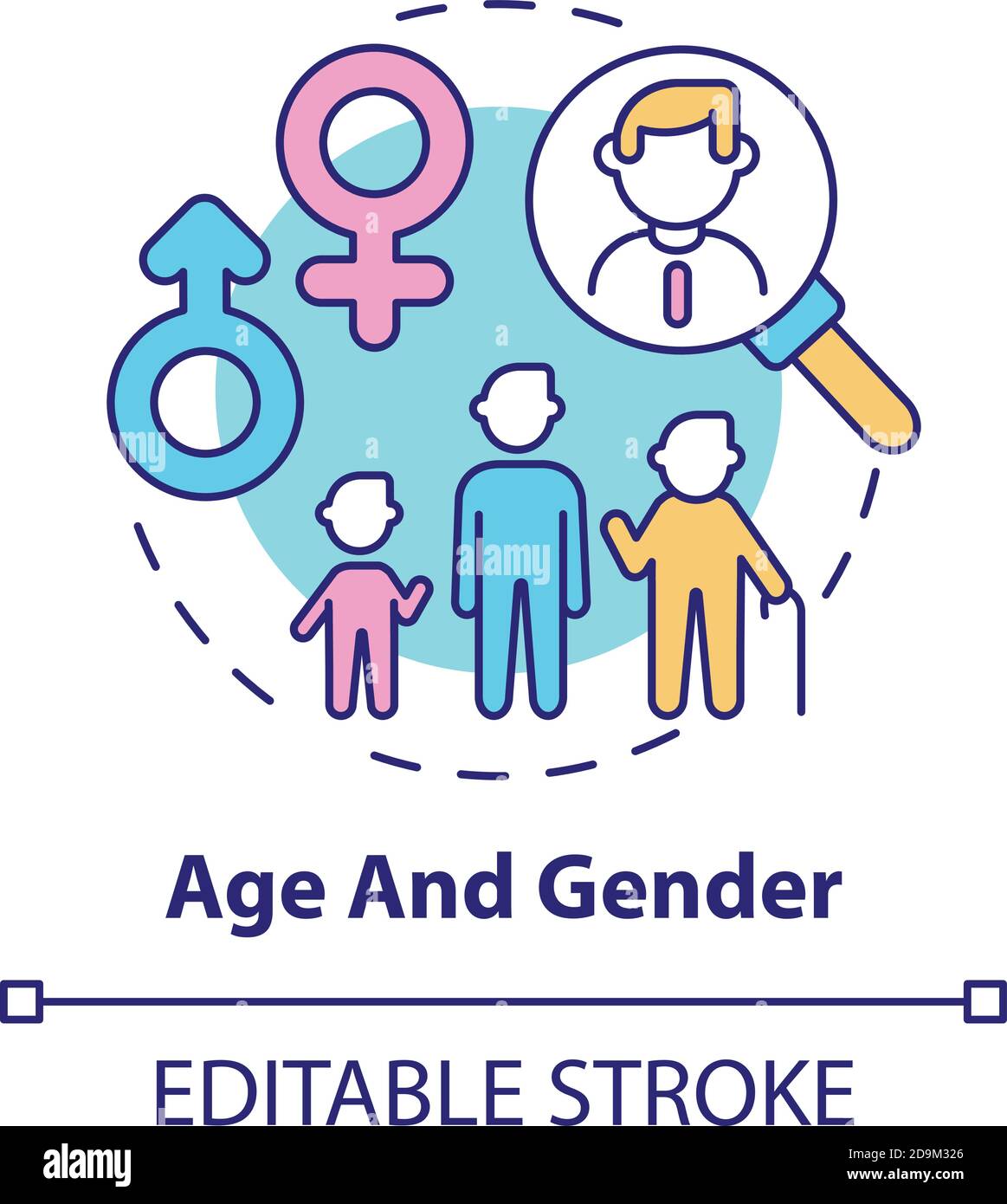 Age and gender concept icon Stock Vector Image & Art - Alamy