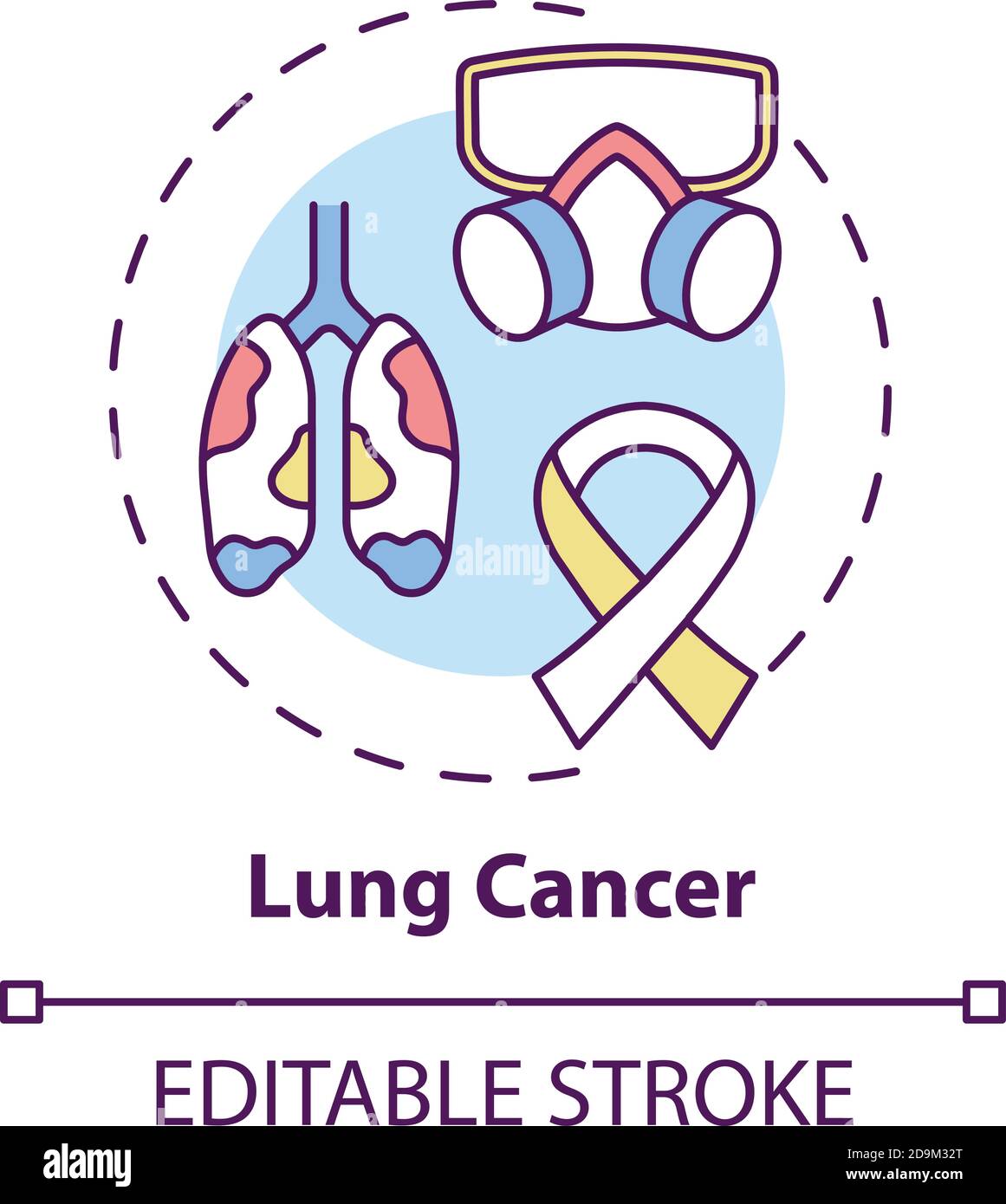 Lung cancer concept icon Stock Vector Image & Art - Alamy