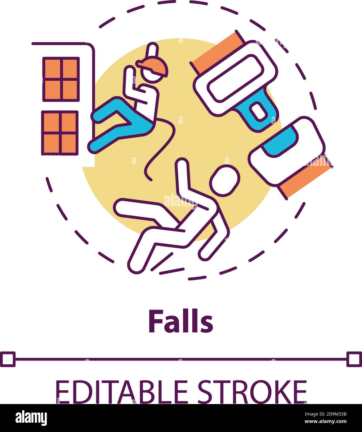 Falls concept icon Stock Vector Image & Art - Alamy