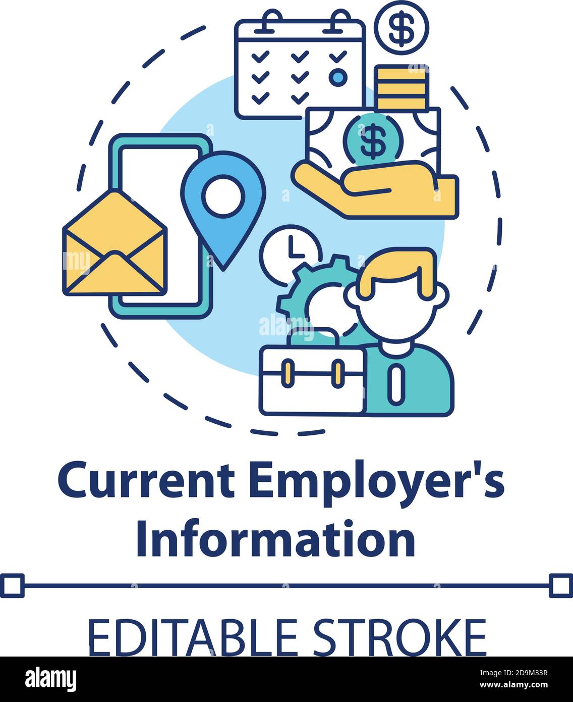 Current employers information concept icon Stock Vector Image & Art - Alamy
