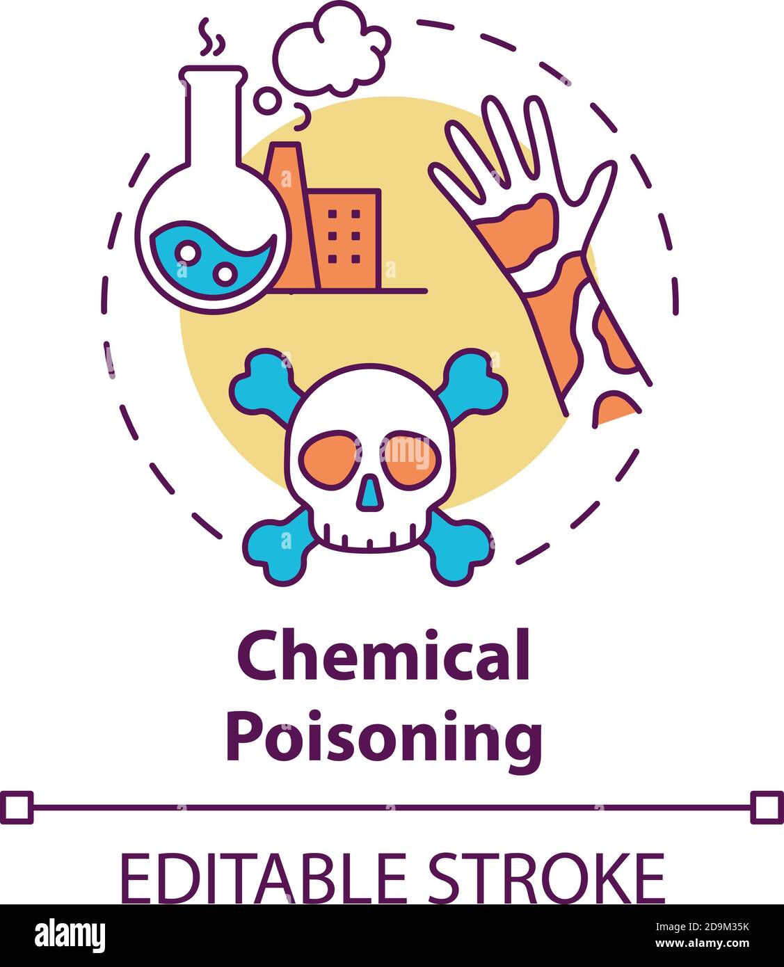 Chemical poisoning concept icon Stock Vector Image & Art - Alamy