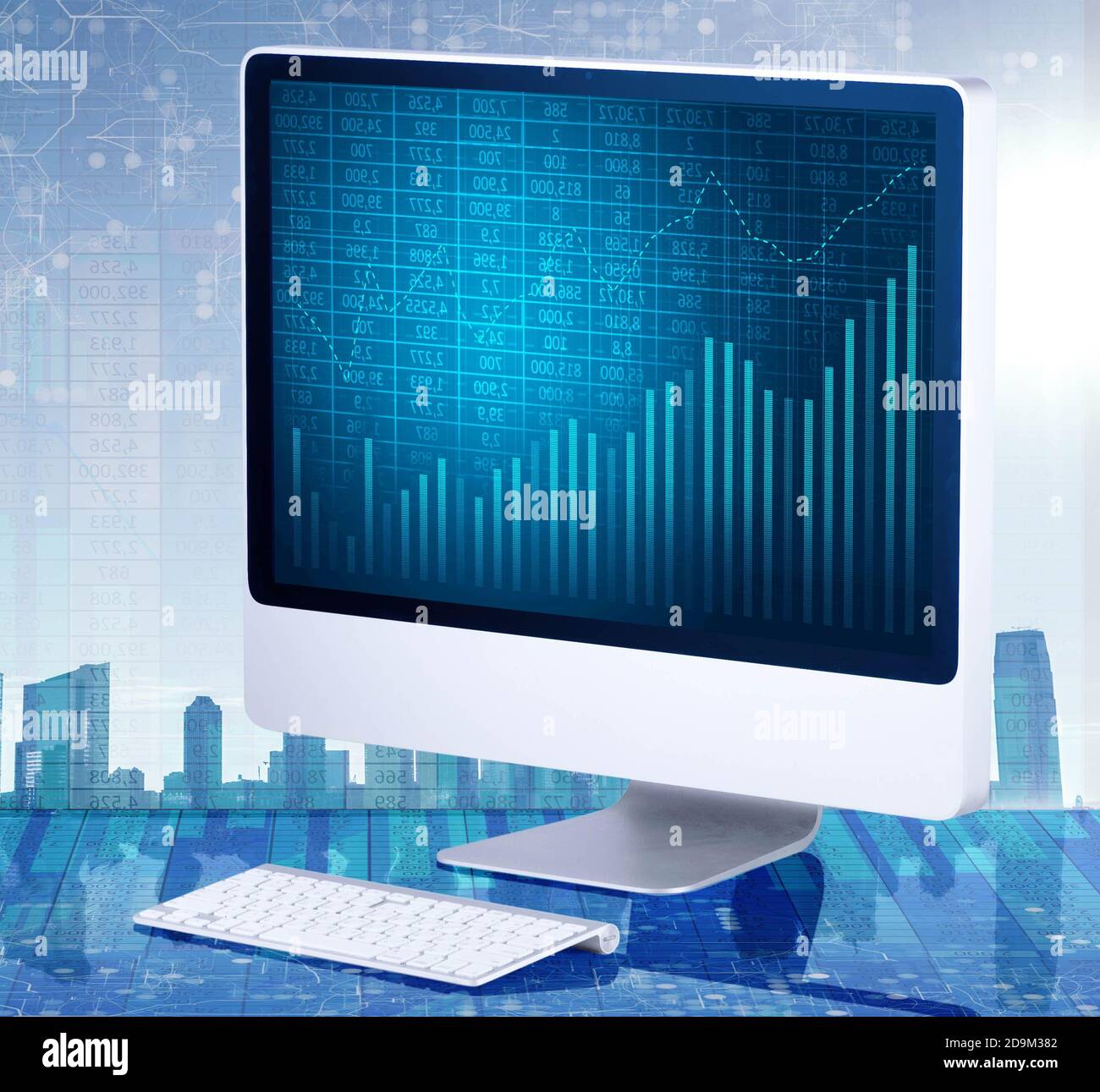 The computer screen in business concept Stock Photo - Alamy