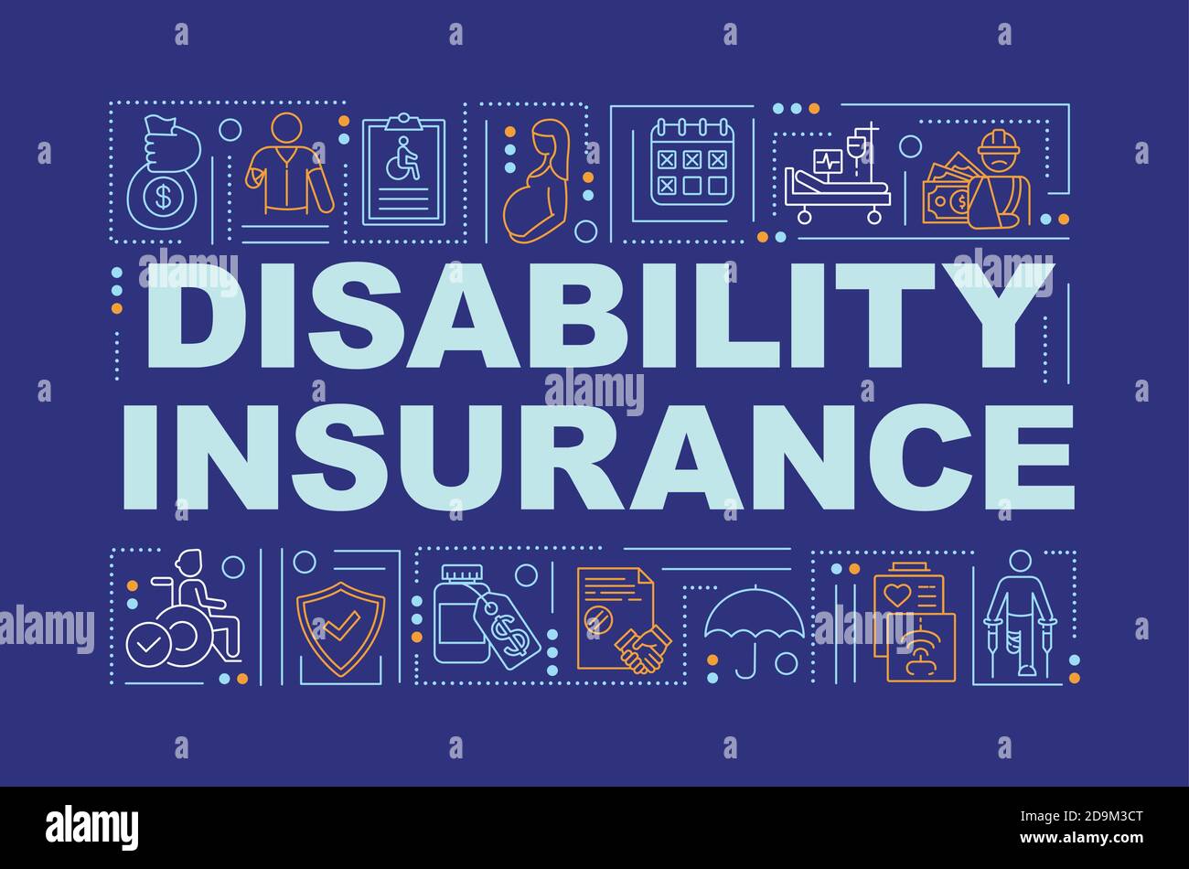 Disability insurance word concepts banner Stock Vector Image & Art - Alamy
