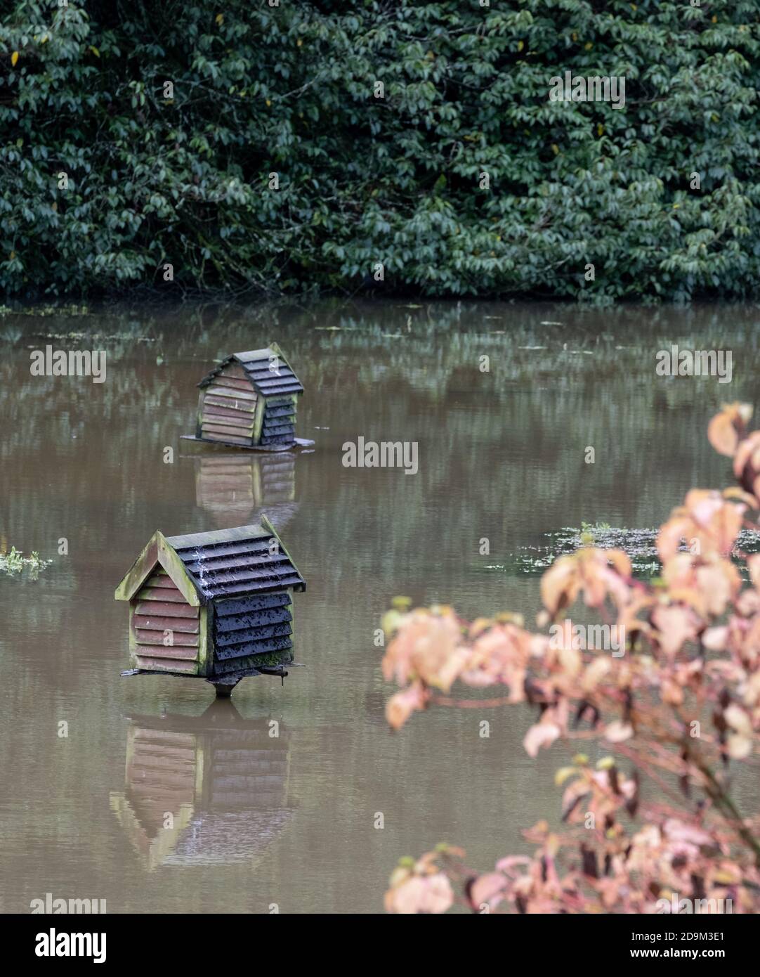 Duck house at Kilver Court House and Gardens, historic lakeside garden ...