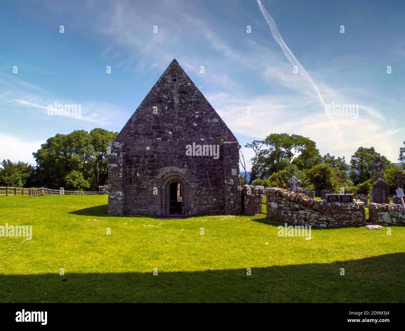 Well preserved medieval church and cemetery on a lake island Stock ...