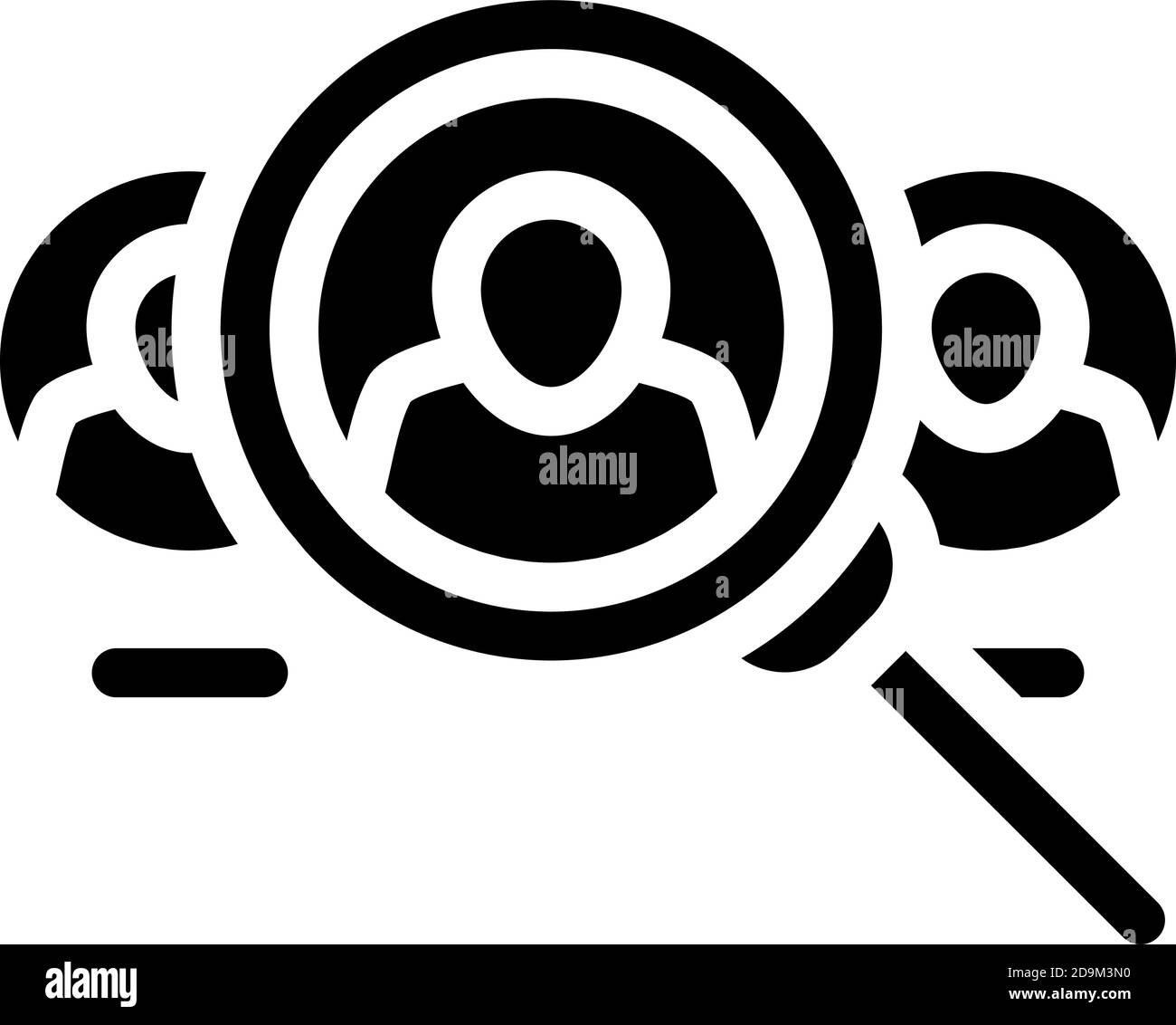 employee search glyph icon vector illustration sign Stock Vector Image ...