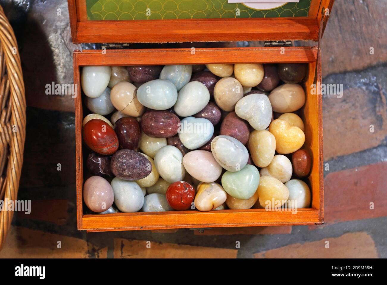 Bunch of Marble Hearts Shape in Box Stock Photo - Alamy
