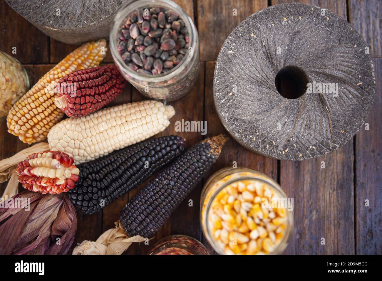Grinding stone maize corn hi-res stock photography and images - Alamy