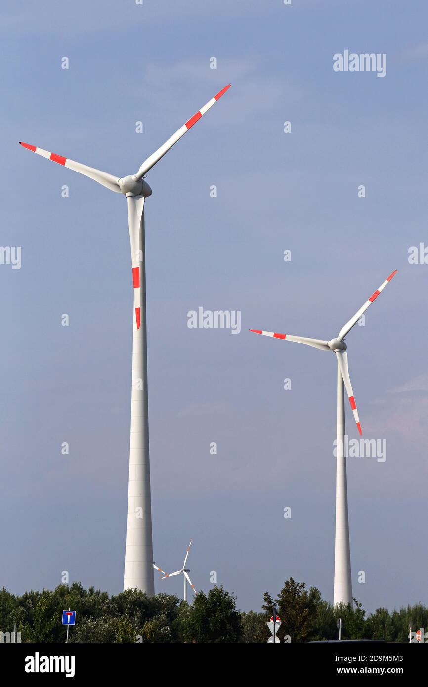 Modern New Electric Wind Turbines Stock Photo - Alamy