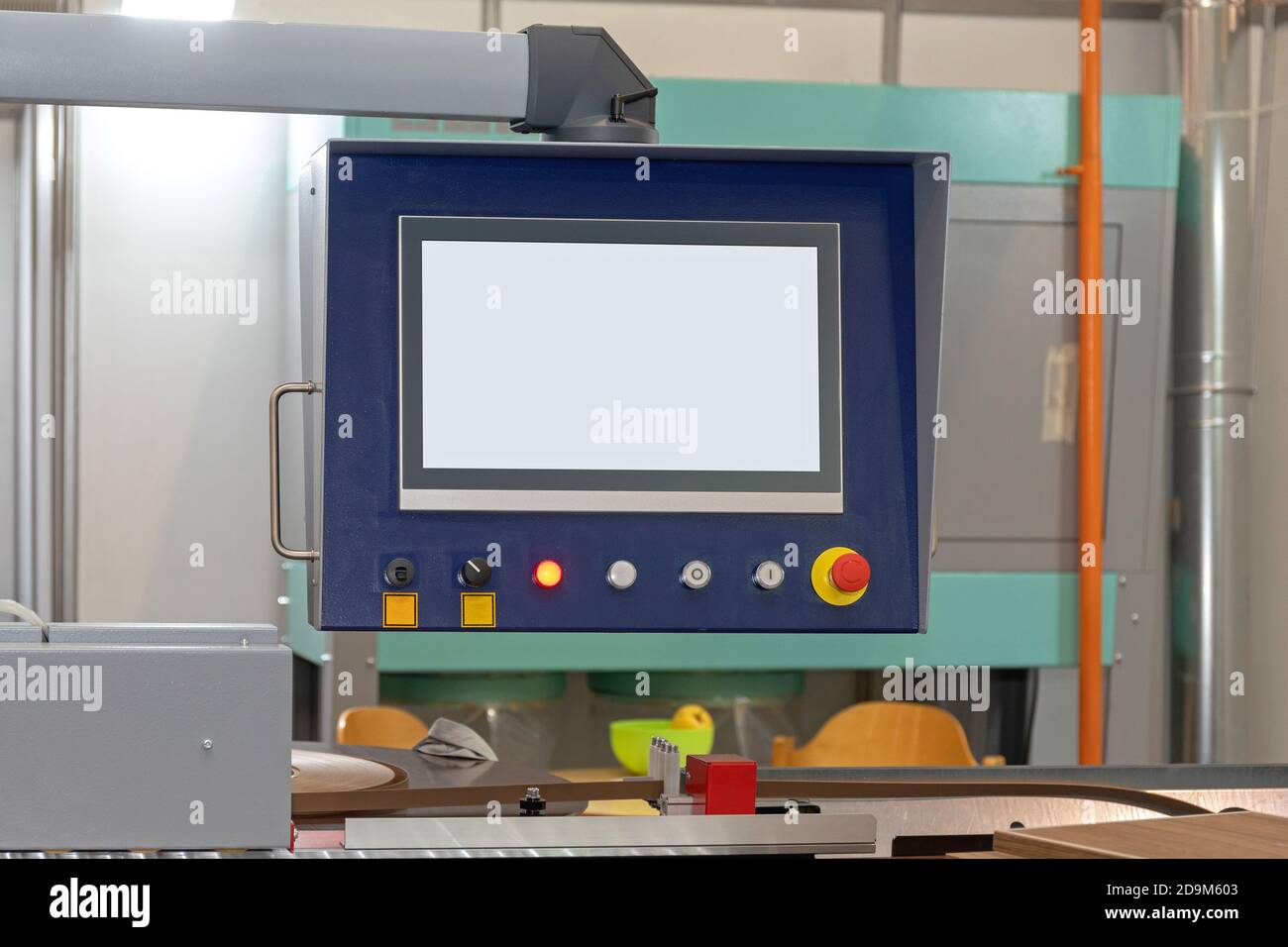 Machine Control With Big Display Monitor Stock Photo - Alamy