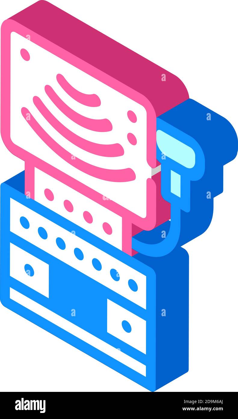 ultrasound equipment isometric icon vector illustration sign Stock ...