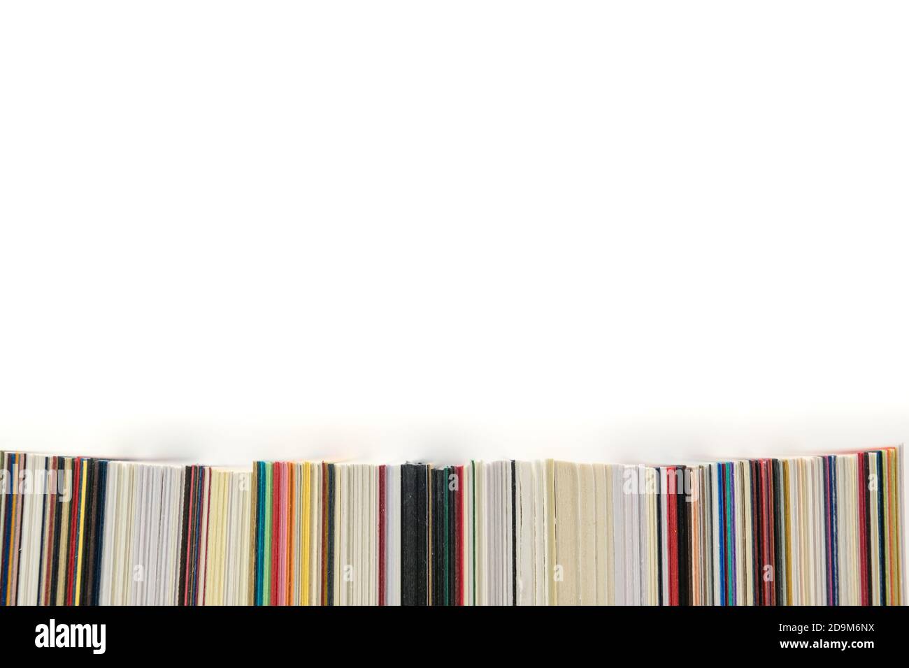 Sheets of colored paper on white background Stock Photo - Alamy