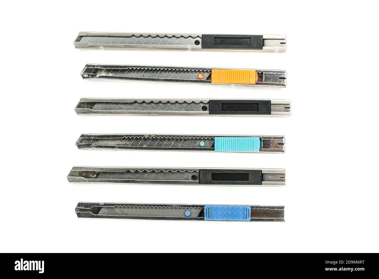 metallic cutters knife isolated on white Stock Photo - Alamy