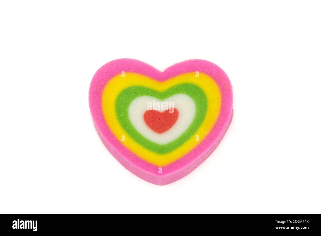 heart-shaped eraser on white background Stock Photo - Alamy