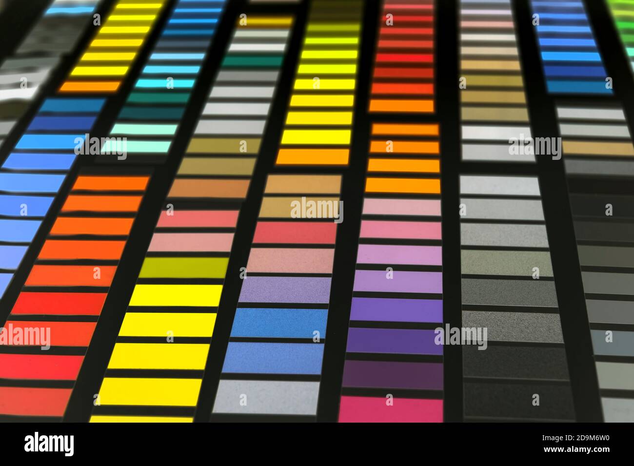 sample colors catalogue on black background Stock Photo - Alamy
