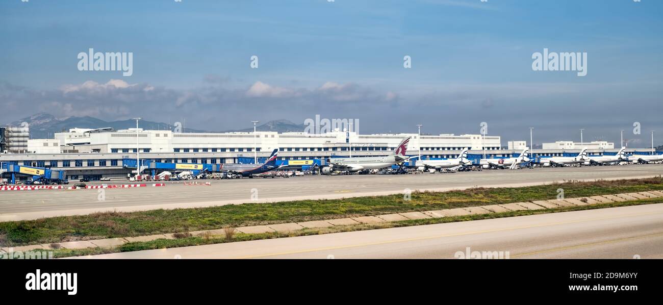 Athens, Greece - February 19, 2020. Athens International Airport ...