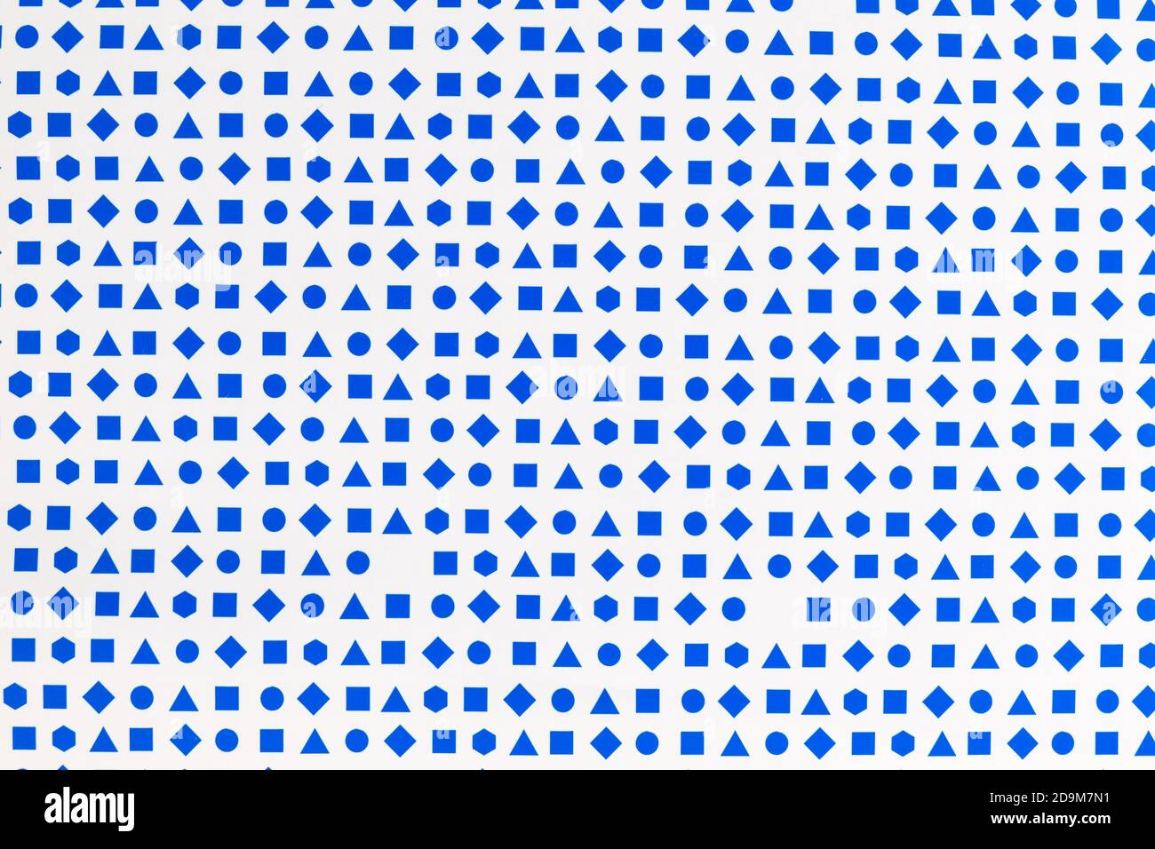 blue geometric shapes on white background Stock Photo - Alamy