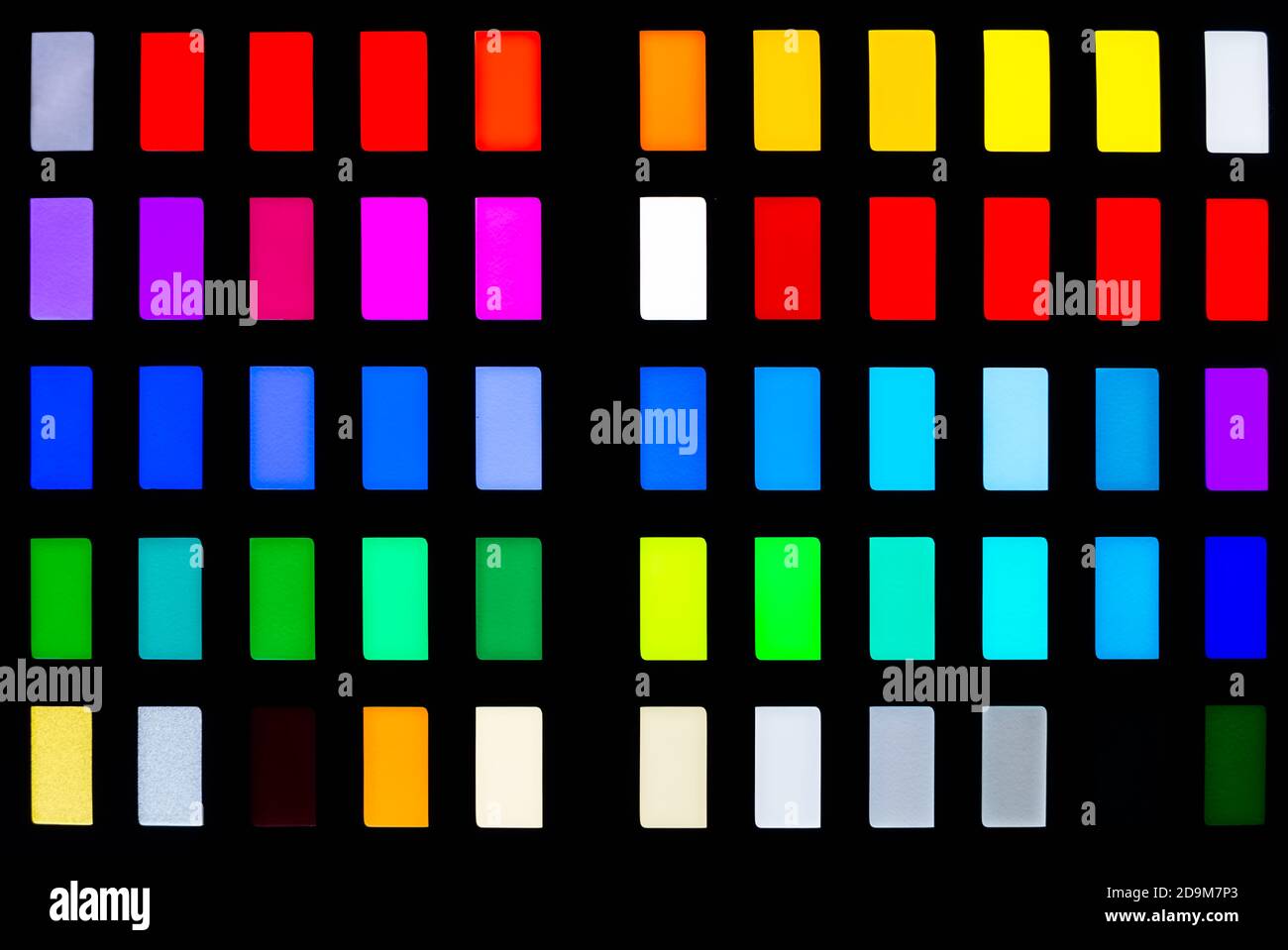 color palette samples on black background Stock Photo - Alamy