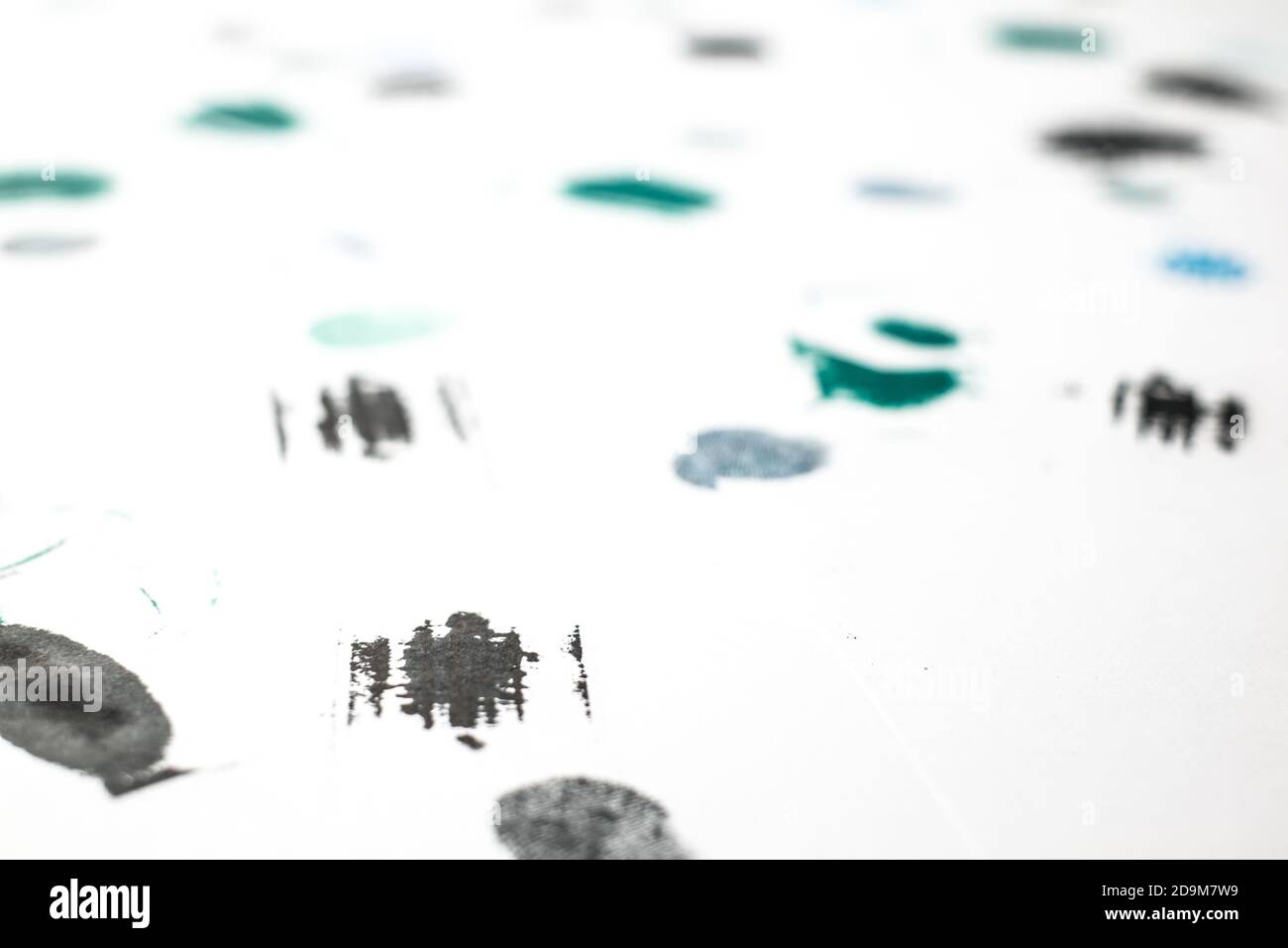 fingerprint and stamp on white paper Stock Photo - Alamy