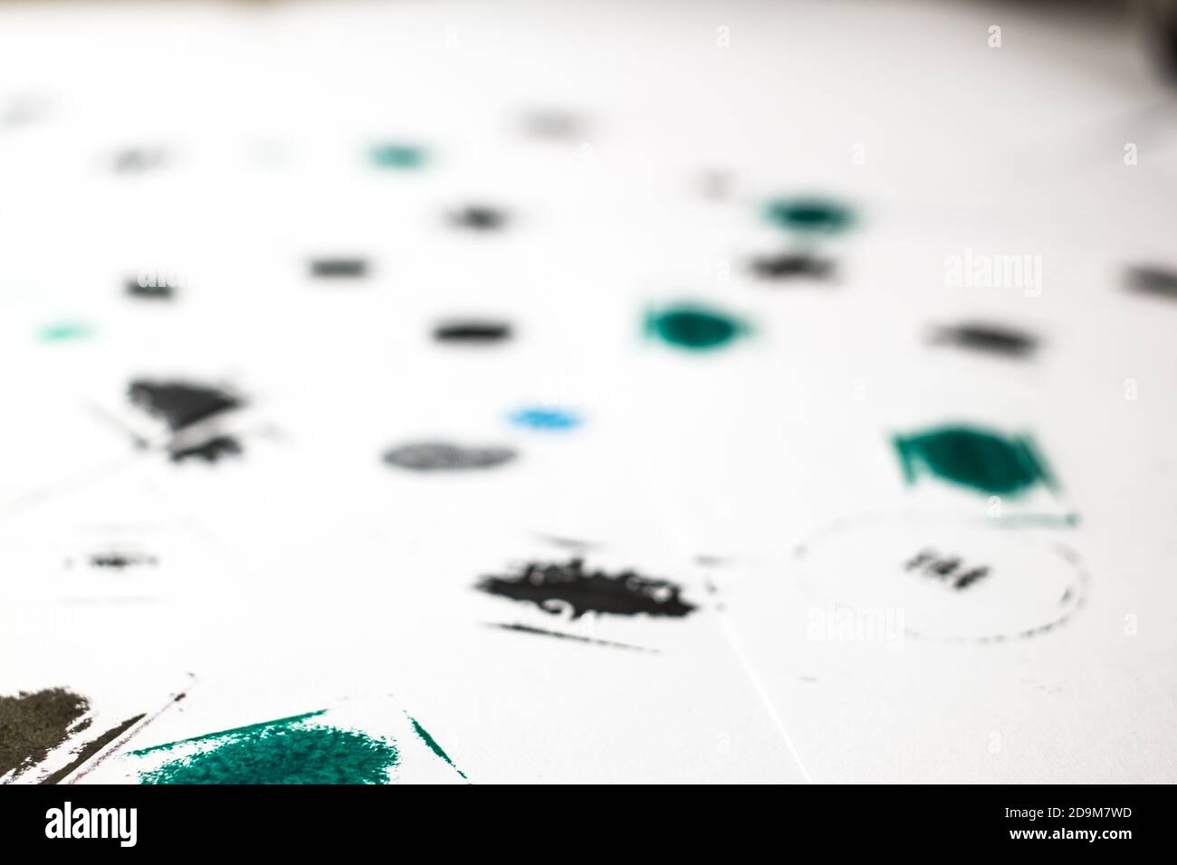 fingerprint and stamp on white paper Stock Photo - Alamy