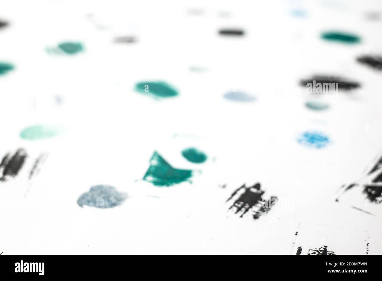 fingerprint and stamp on white paper Stock Photo - Alamy