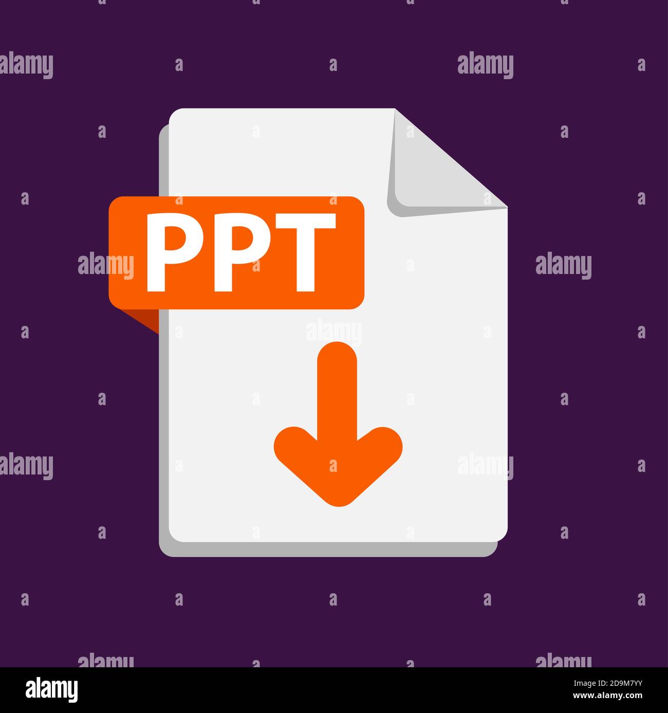 Vector orange icon PPTx. File format extensions icon. flat design style ... Vector orange icon PPTx. File format extensions icon. flat design style ...