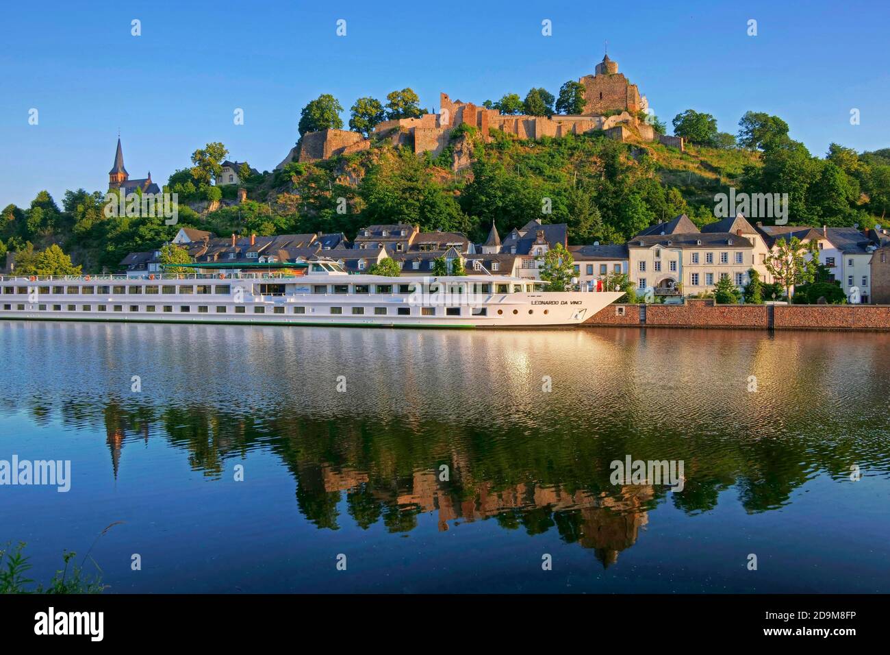 Lower town and castle ruins, Saarburg an der Saar, Rhineland-Palatinate, Germany Stock Photo - Alamy