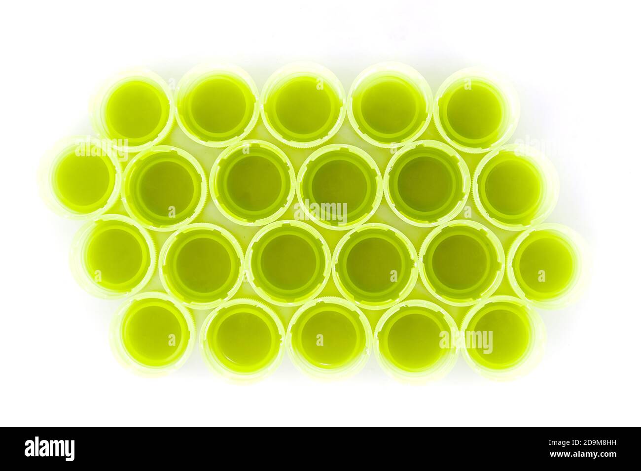 Recycled green Plastic Bottle Caps Stock Photo - Alamy