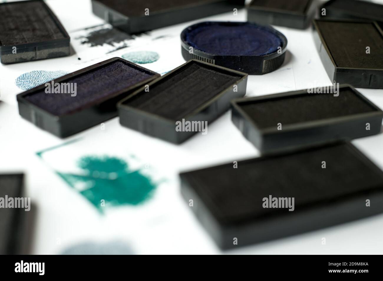 used stamp pad Ink cartridge Stock Photo - Alamy