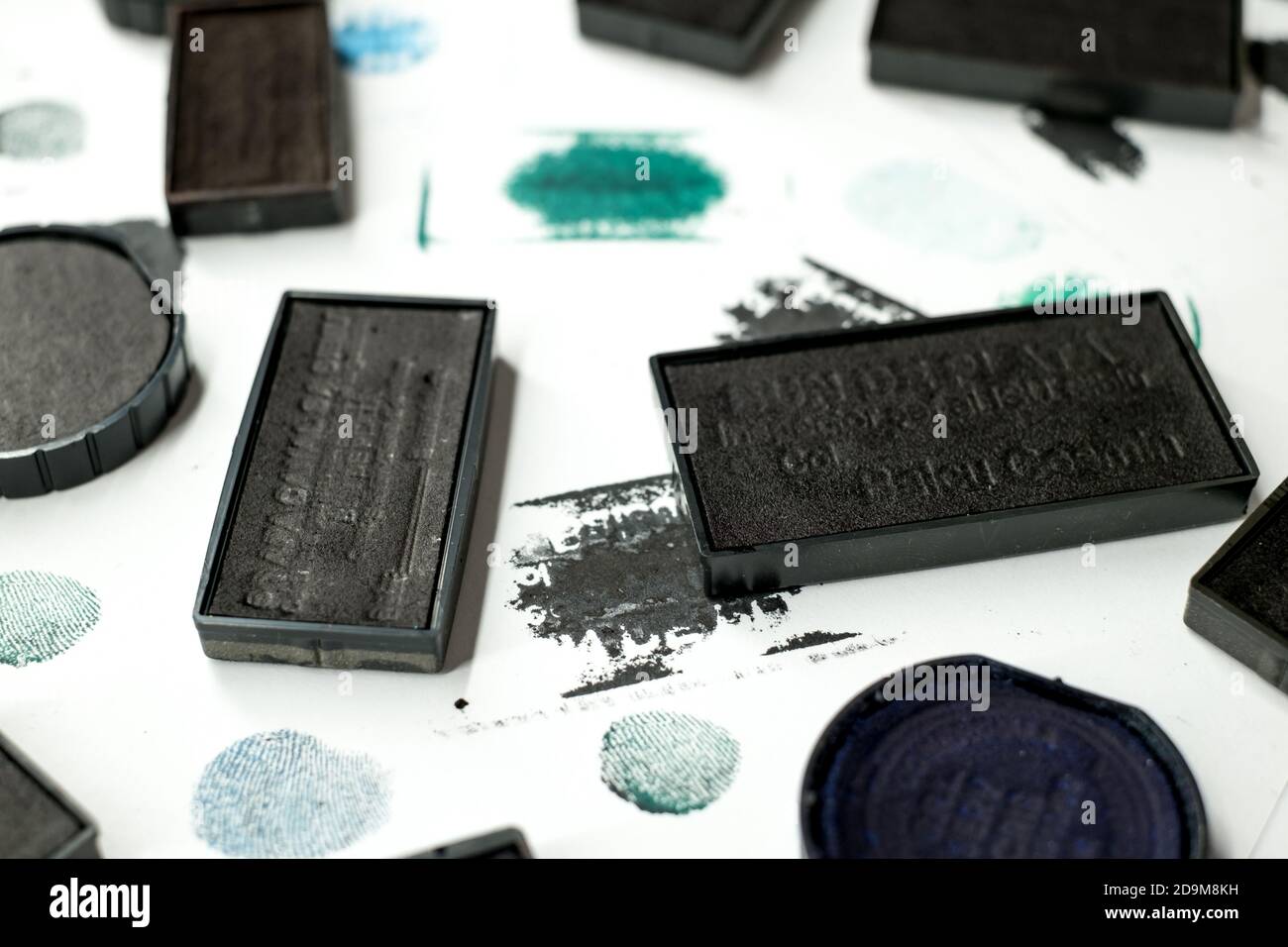 used stamp pad Ink cartridge Stock Photo - Alamy