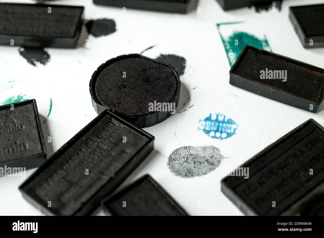 used stamp pad Ink cartridge Stock Photo - Alamy