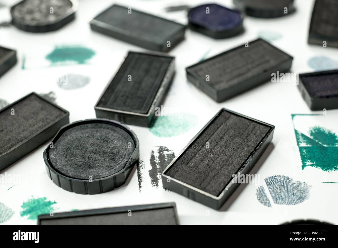 used stamp pad Ink cartridge Stock Photo - Alamy