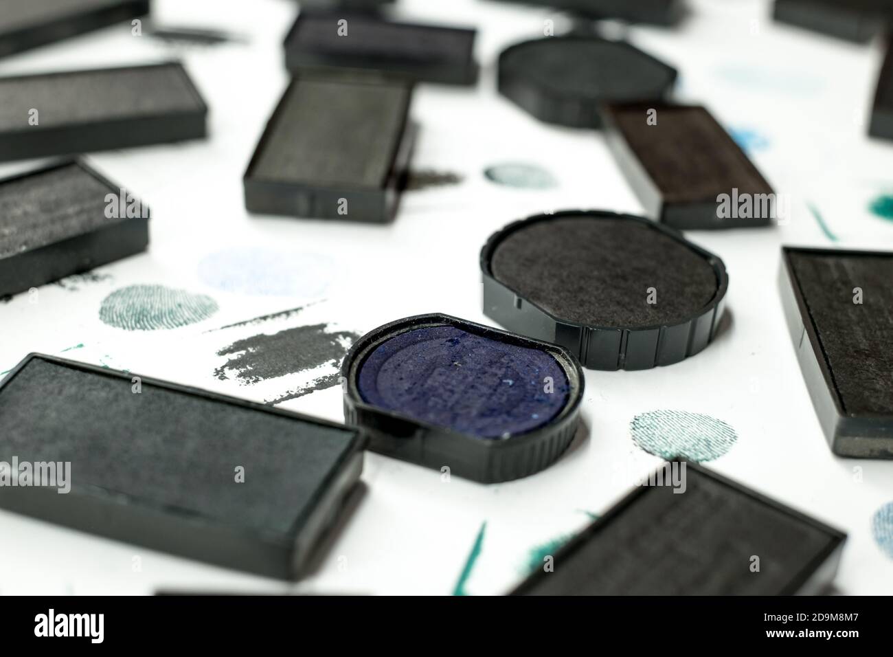 used stamp pad Ink cartridge Stock Photo - Alamy