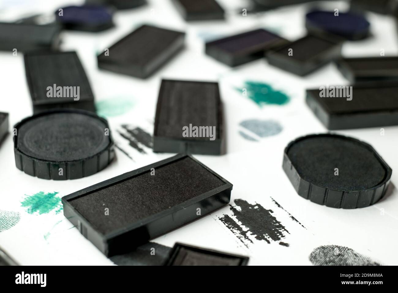 used stamp pad Ink cartridge Stock Photo - Alamy