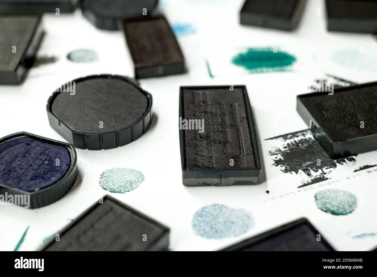 used stamp pad Ink cartridge Stock Photo - Alamy