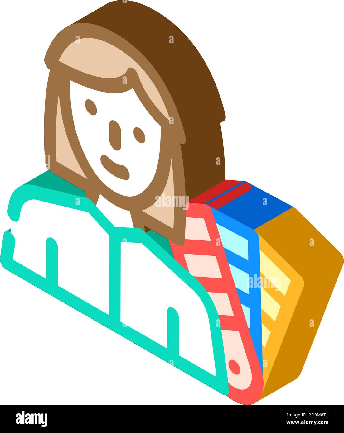 colorist designer woman job isometric icon vector illustration Stock ...