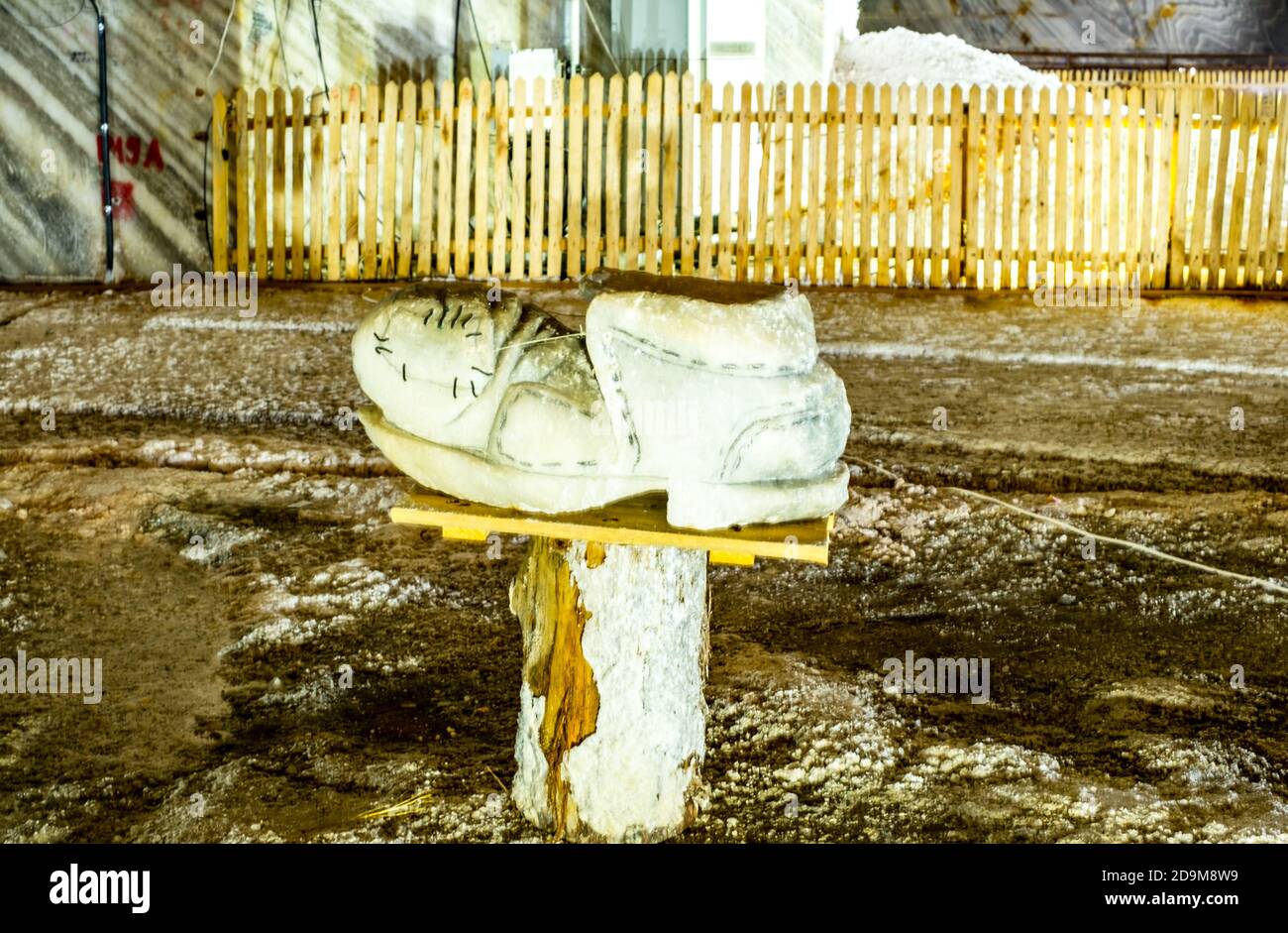 Sibiu, Romania - August 02, 2020 interior view of Slanic salt mine in ...