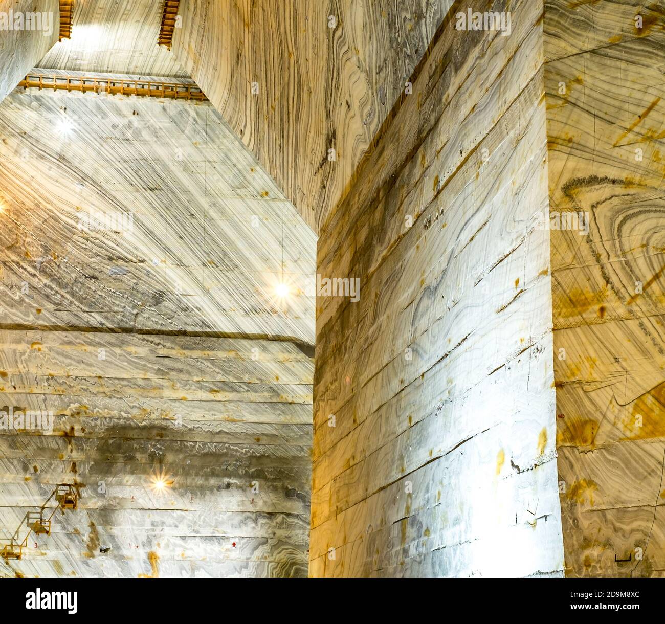 Sibiu, Romania - August 02, 2020 interior view of Slanic salt mine in ...